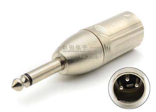 RA2XMJM 3Pins Male 6.35mm Single Adaptor For Stage Sound Studio KTV ...