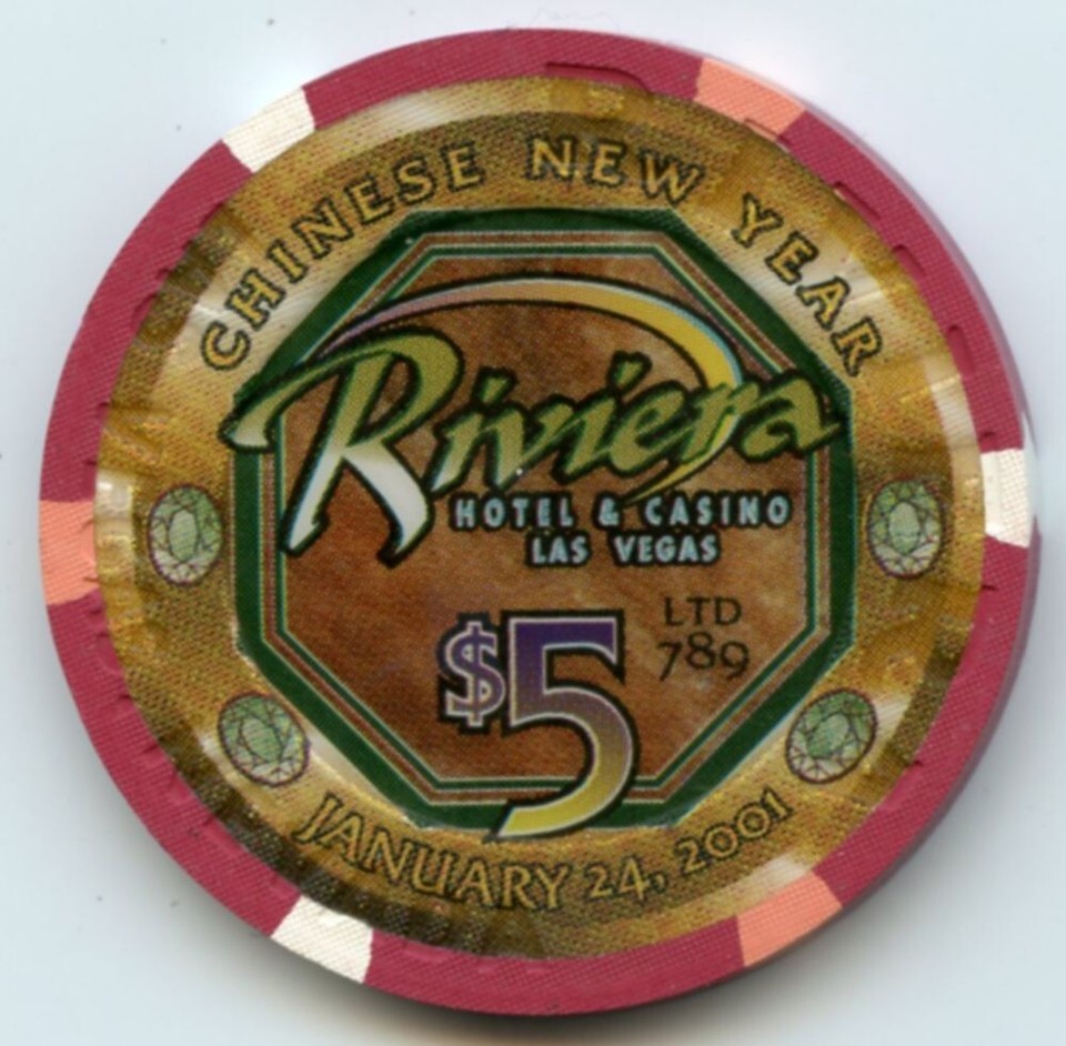 $5 Riviera Chinese New Year Year of the Snake LE Chip Las Vegas 2001 ...
