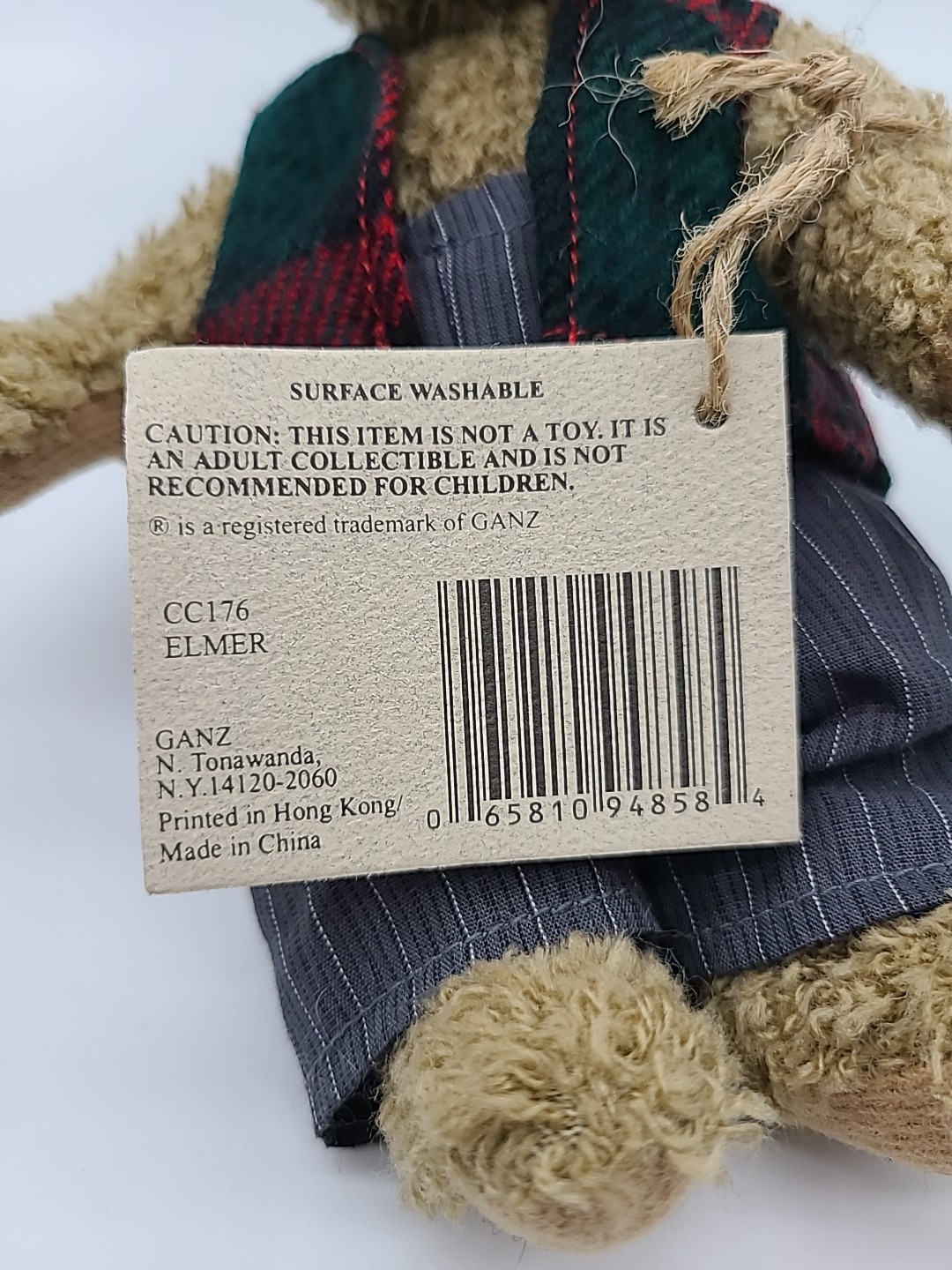 Ganz Teddy Bear 'ELMER' 7.5" Plush, Cottage Collectibles by Lorraine ...