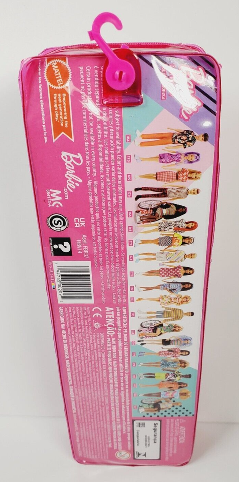 NEW Barbie Fashionistas Doll #180 Blonde Afro w/ Tie-dye Romper Mattel ...