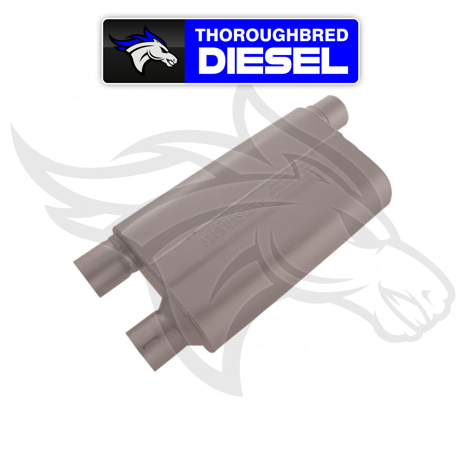 Flowmaster 42583 80 Series Chambered Muffler - 2.5 Offset In / 2.5 Dual ...