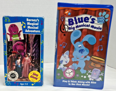 Vintage 90's Barney & Blue's Clues Musical Adventures Big Musical Movie ...