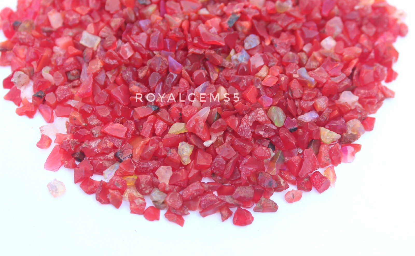 100 PCS Lot AAA Quality Natural Ethiopian Red Opal Rough Loose Gemstone ...