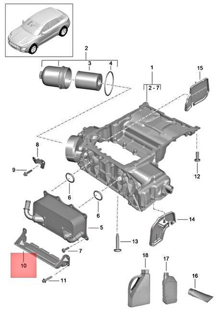 Porsche Macan 95b Powertrain Skid Plate 95B121557A OEM for sale online ...