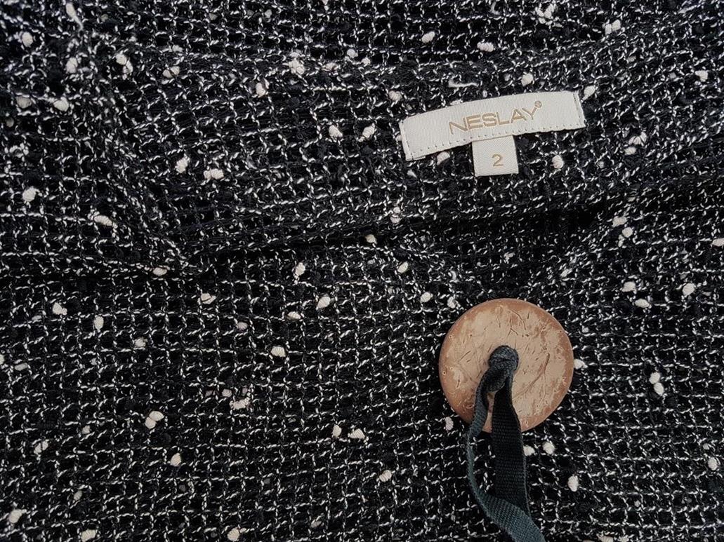 Neslay Size 2 Black Knit Tunic Blouse Sleeveless Pockets | eBay