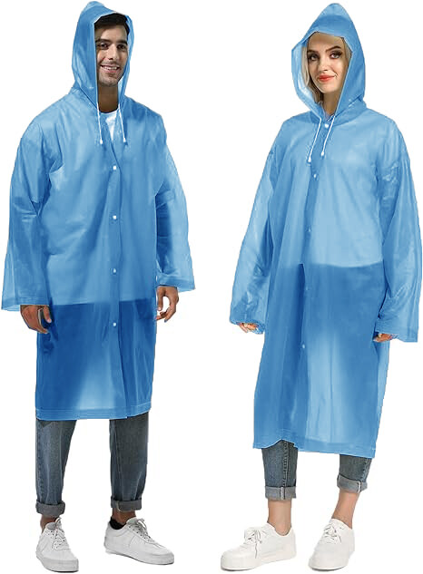 Unisex Adult Waterproof Raincoat Rain Coat Hooded Jacket Poncho ...