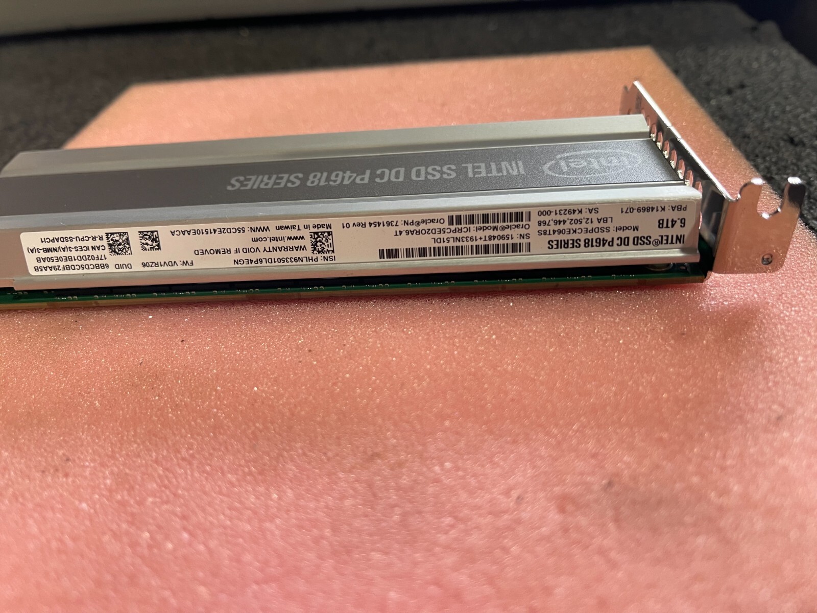 7361454 Sun Oracle Intel SSDPECKE064T8S P4618 6.4TB HHHL PCIe NVMe TLC ...