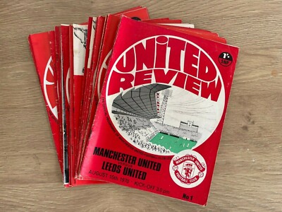 Man Utd Home Programmes Season 1970/71 (set of 24) | eBay