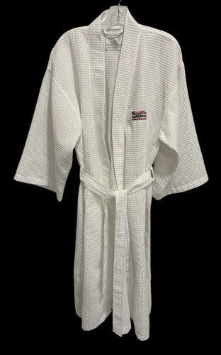Boca Terry Spa Bath Robe American Cruise Line White Waffle Knit One ...