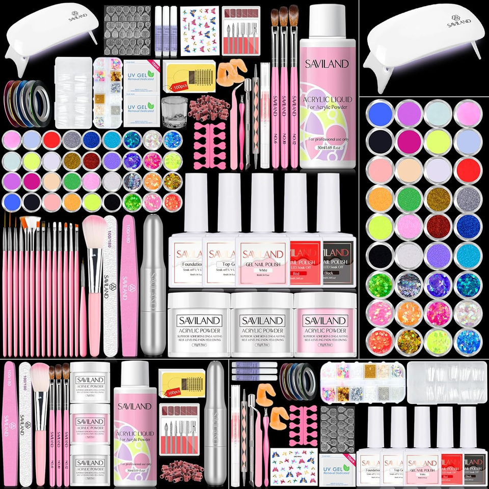 Acrylic Nail Kit for Beginners, Professional, Acrylic Set, Monomer ...