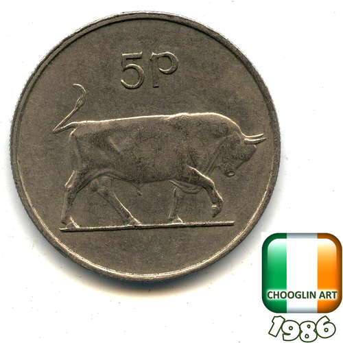 An IRISH 1970 FIVE PENCE 5p coin, 54 Years Old! | eBay