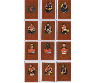 2022 AFL SELECT OPTIMUM - OPTIMUM PLUS - FULL TEAM SET GWS GIANTS 12 ...