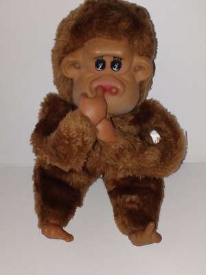 Vintage Russ 10" Rutherford III Monkey Ape Gorilla Thumb Sucker Plush ...