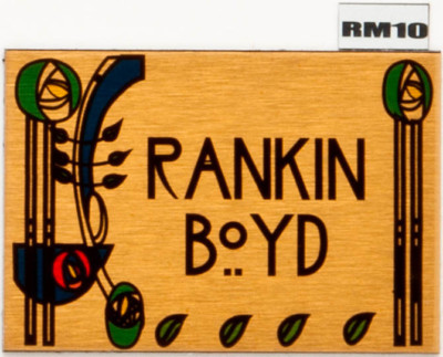 Sign Name Plate Rennie mackintosh Personalised plaque Door Nameplate ...