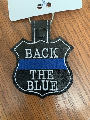 BACK THE BLUE KEY CHAIN | eBay