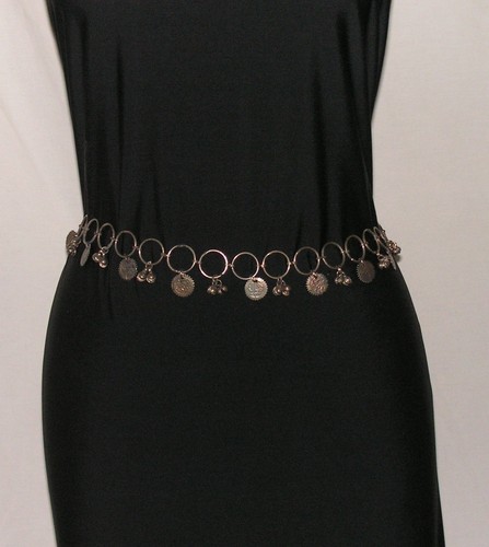 Coin / Bell Chain Belt Gun Metal /Silver/Pewter - Belly Dance BOHO 35 ...