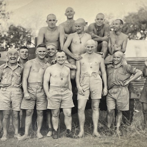 ORIGINAL VINTAGE Photo WAR AIF ANZAC WW2 Soldier Men BW Military Tags ...