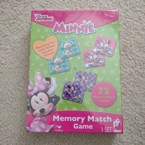 NEW Disney Junior Minnie Mouse Memory Match Game 72 Matching Cards Kids ...