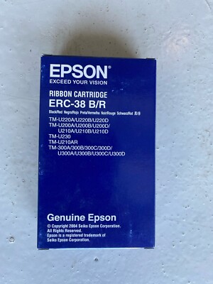 Genuine NEW Epson ERC-38 B/R Ink Ribbons,Black/ Red #C43S015376 | eBay