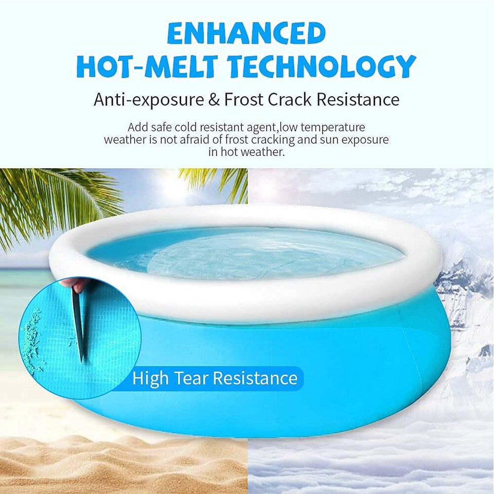 Swimming Pool Above Ground Inflatable With Filter Pump Family Kids ...