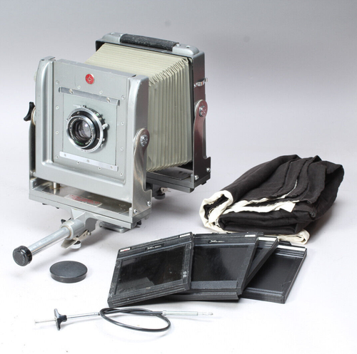 CALUMET 4X5 RAIL CAMERA W SCHNEIDER SYMMAR 150/265MM 5.5-12.0 IN CASE W ...