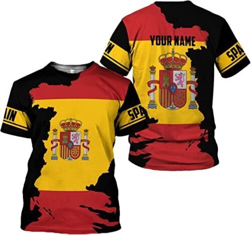 Spain Shirt Spain Spanish Flag Espana Souvenir T-Shirt, Espana Shirts 1 ...
