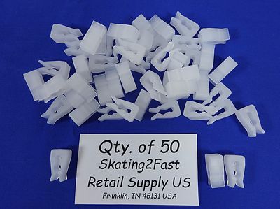 Qty. 50 Molded Inventory Control Clips Clear Wire Hook | eBay