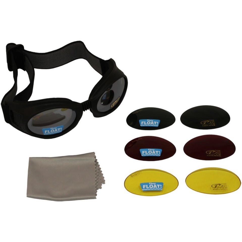 AIRFOIL 7610 PADDED GOGGLE KIT BLACK FRAME FOUR INTERCHANGEABLE LENS | eBay