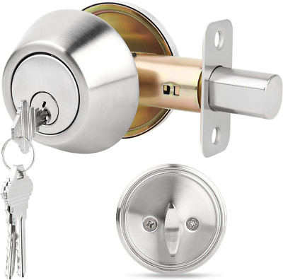 Round Single Cylinder Deadbolt Security Door Lock With Key Safe Lock ...