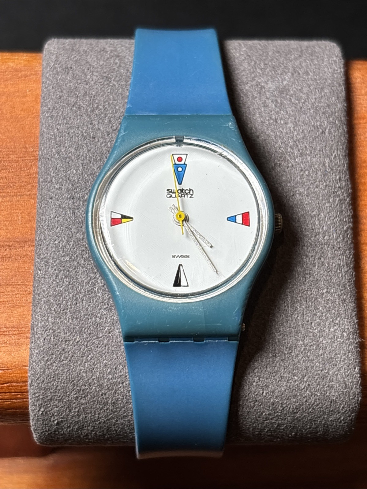 Rare Vintage Swatch Watch 1984 4 Flags LS100 Nautica… - Gem