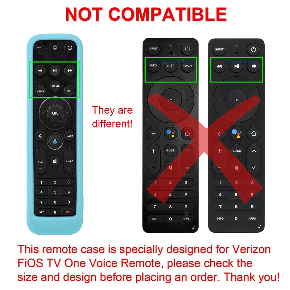 Luminous Blue Remote Case for Verizon FiOS TV One Voice Remote Control ...