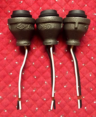 LOWEST PRICE!!! 3 Steampunk/Industrial/Iron Pipe-Lamp/Light Sockets 1-1 ...