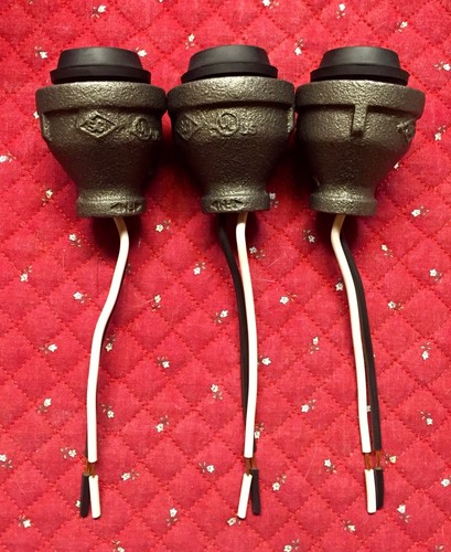 LOWEST PRICE!!! 3 Steampunk/Industrial/Iron Pipe-Lamp/Light Sockets 1-1 ...