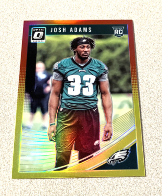 2018 Panini Donruss Optic Rated Rookie Red Yellow Prizm #146 Josh Adams ...