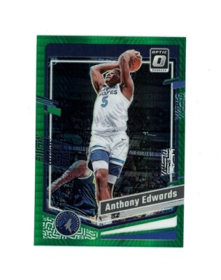2023-24 Optic GREEN HYPER PRIZM SP ANTHONY EDWARDS! Twolves STAR | eBay