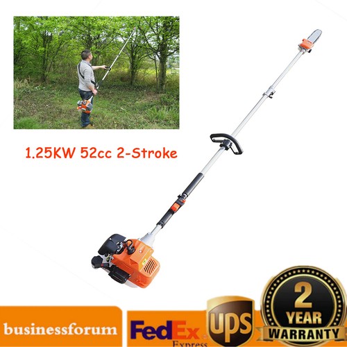 52cc 2 Stroke Gas Powered Trees Pole Saw Chainsaw Pruner Trimmer 2.3m ...