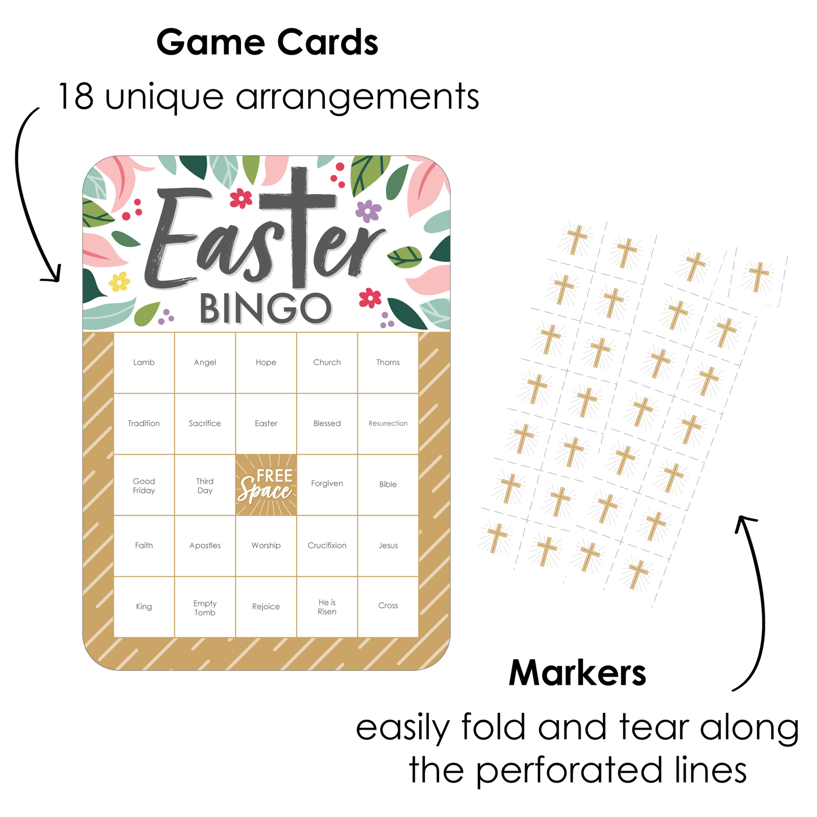 Christian Easter Bingo Cards