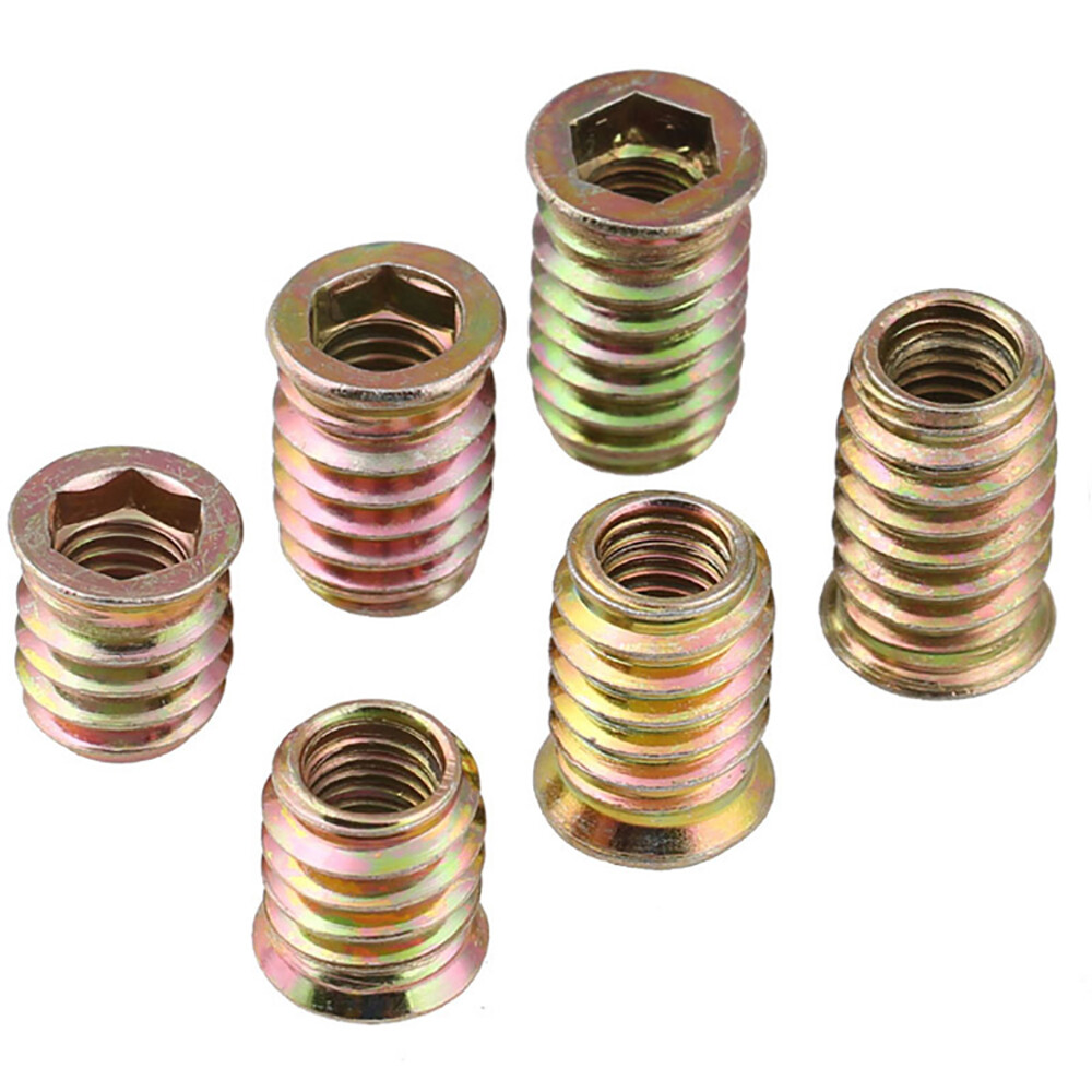 M6 M8 M10 Threaded Inserts Nuts Hex Socket Drive Allen Nut for Wood ...
