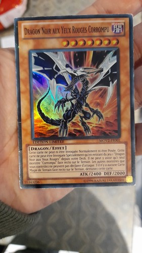 Carte Yu Gi Oh DRAGON NOIR AUX YEUX ROUGES CORROMPU MOV2-FR001 ultra ...