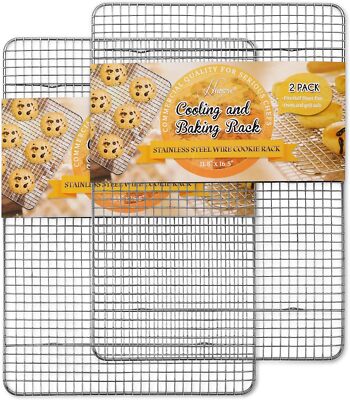 2-Pack Cooling Racks for Baking, Stainless Steel Wire Rack Baking Rack ...