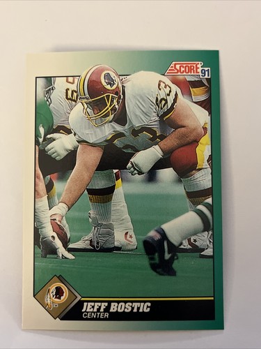 Jeff Bostic 1991 Score #293 Washington Redskins Football Card | eBay
