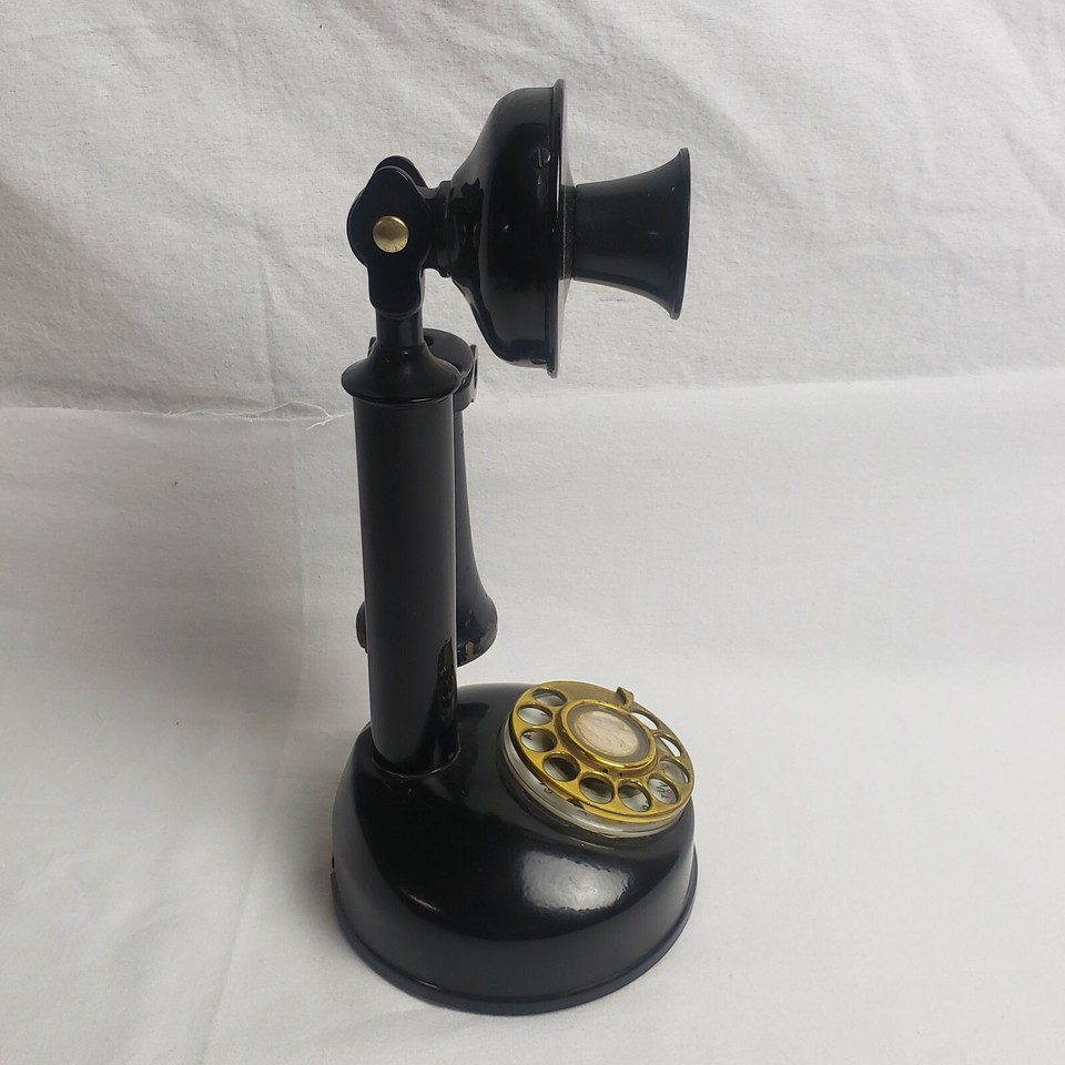 Antique Candlestick Telephone Black Original Rare | eBay