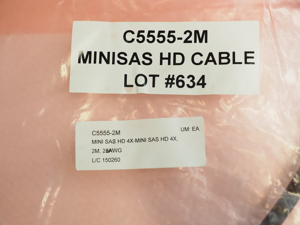 TURBOTWIN Madison Cable C5555-2MT 4X Minisas HD Cable | eBay