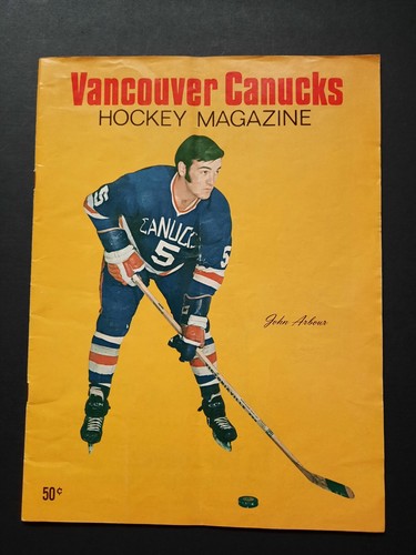 1969/70 VANCOUVER CANUCKS VS PORTLAND BUCKAROOS WHL PROGRAM JOHN ARBOUR ...
