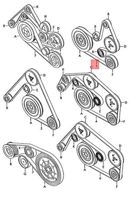 Genuine AUDI SEAT A4 allroad quattro Avant S4 A4L poly-v-belt ...