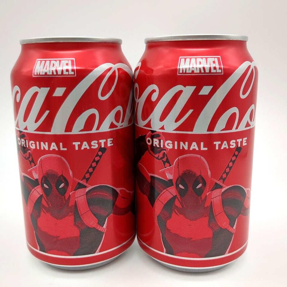 Lot of Two Marvel Coca Cola Deadpool Cans UNOPENED Collector's Items | eBay