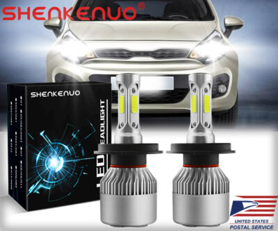 For Kia Rio 2012-2020 Pair H4 9003 LED Headlight Bulbs Conversion Kit ...