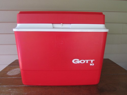 vintage Gott 16 cooler ice chest model 1916 insulated portable 16 camp ...