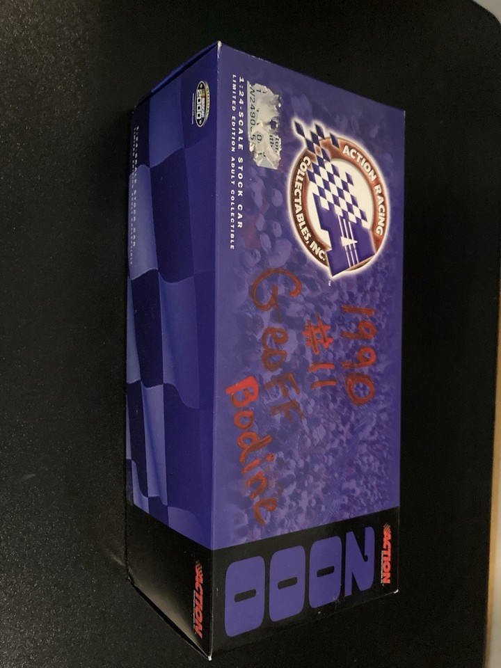 Geoff Bodine Jr. Johnson Signed 1990 Ford Budweiser 1/24 Action Custom ...