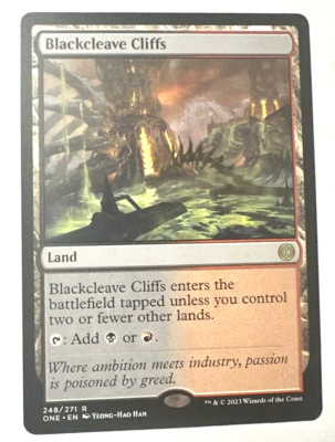 BLACKCLEAVE CLIFFS MAGIC THE GATHERING CARD LAND PHYREXIA: ALL WILL BE ...